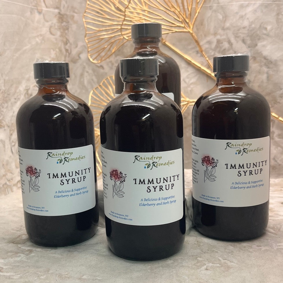 Immunity Syrup - Adaptogenic Herbs and Elderberry Syrup | Raindrop Remedies